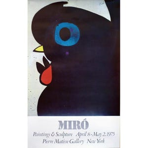 1975 Joan Miro Pierre Matisse Gallery Exhibition, Paintings & Sculpture ...