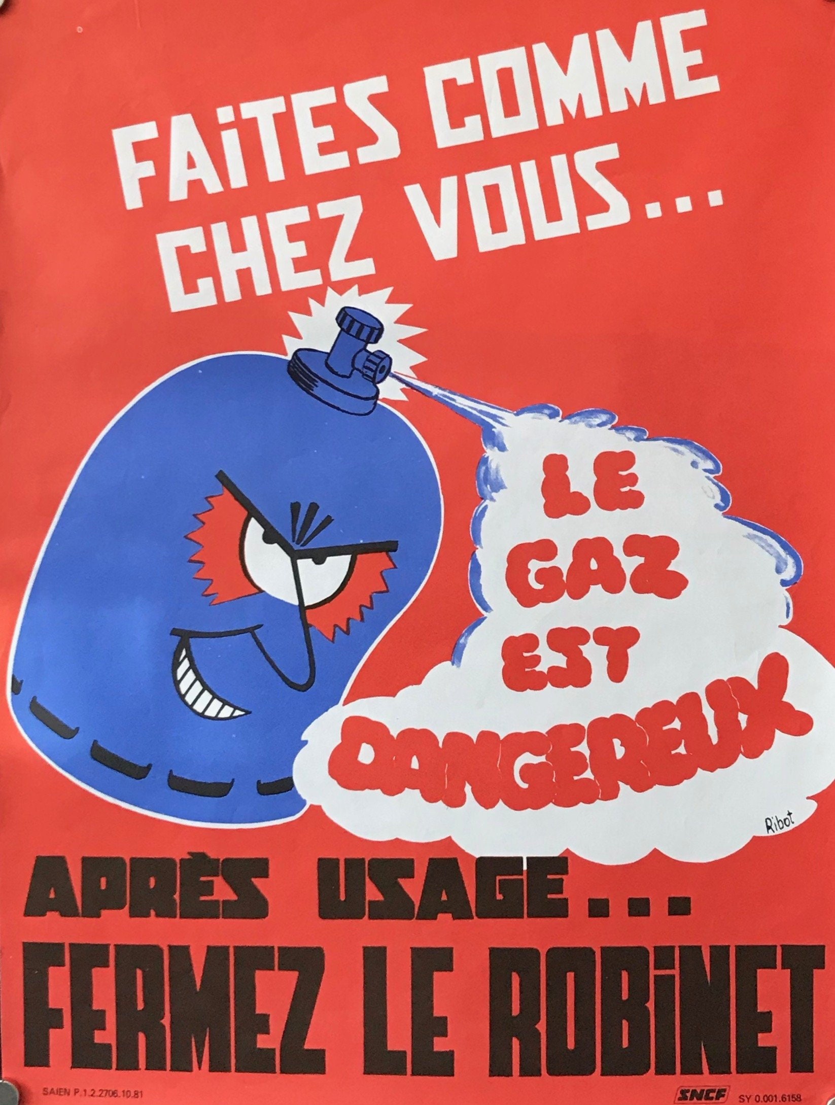 1981 Original French Workplace Safety Poster Faites Comme - Etsy