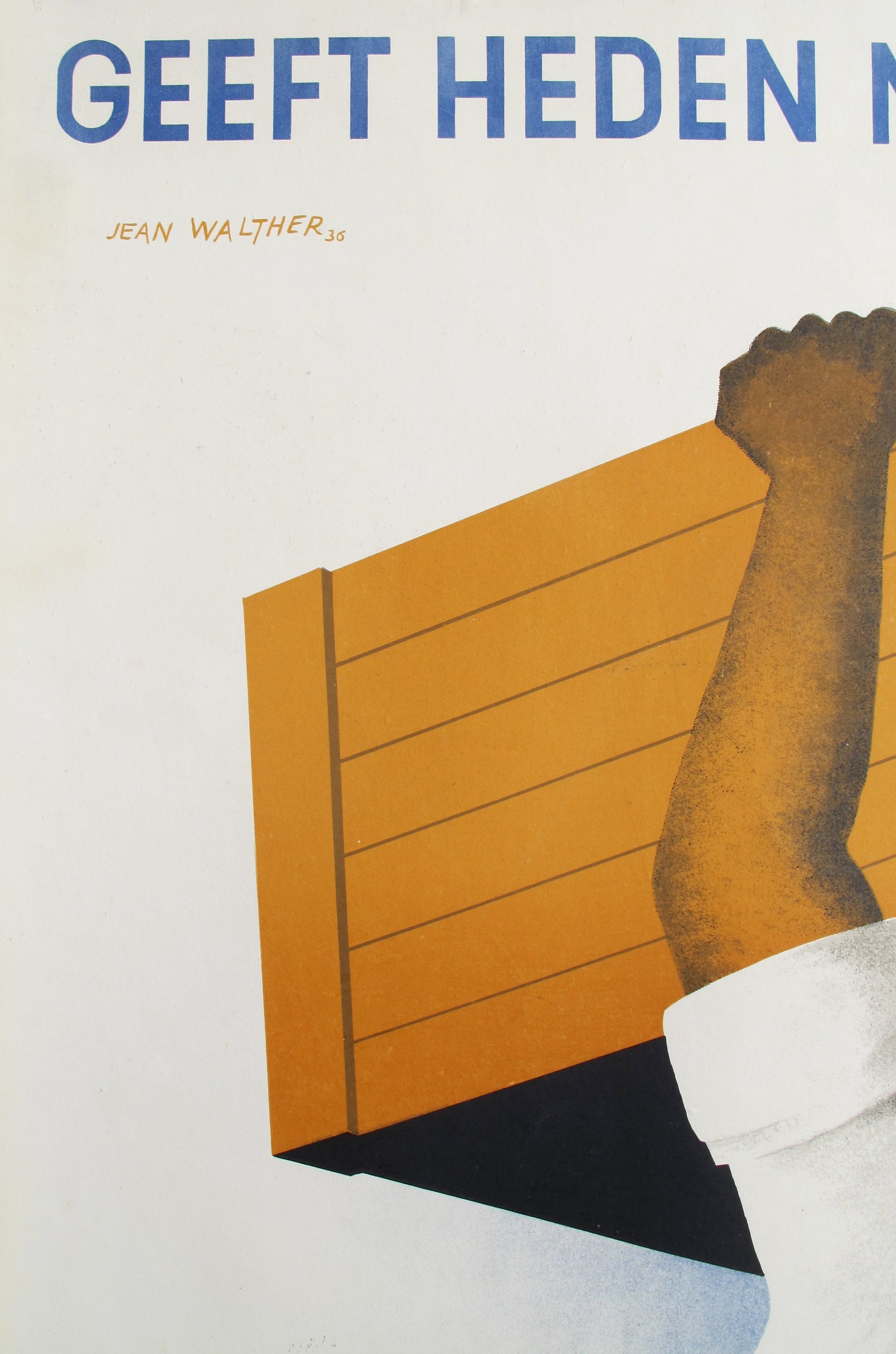 1936 Original Dutch Art Deco Poster - "Sterk Door Werk" sold by Fitting ...