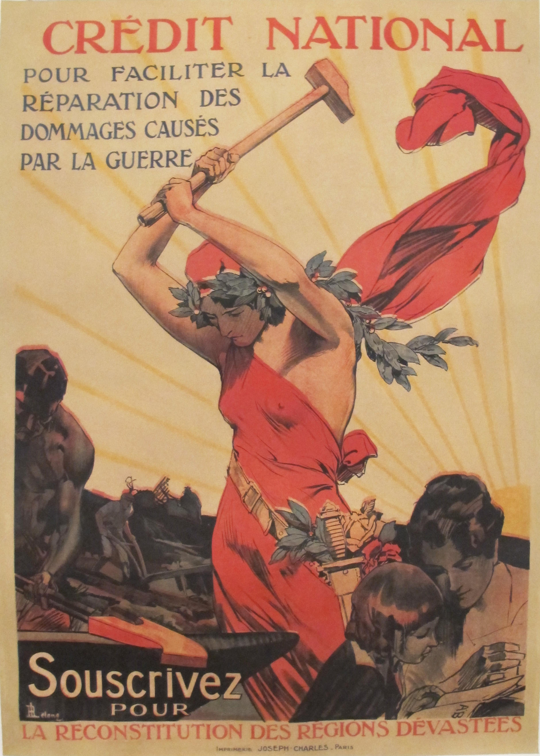 1920 originele Franse WW1 Propaganda Poster oorlog obligaties | Etsy