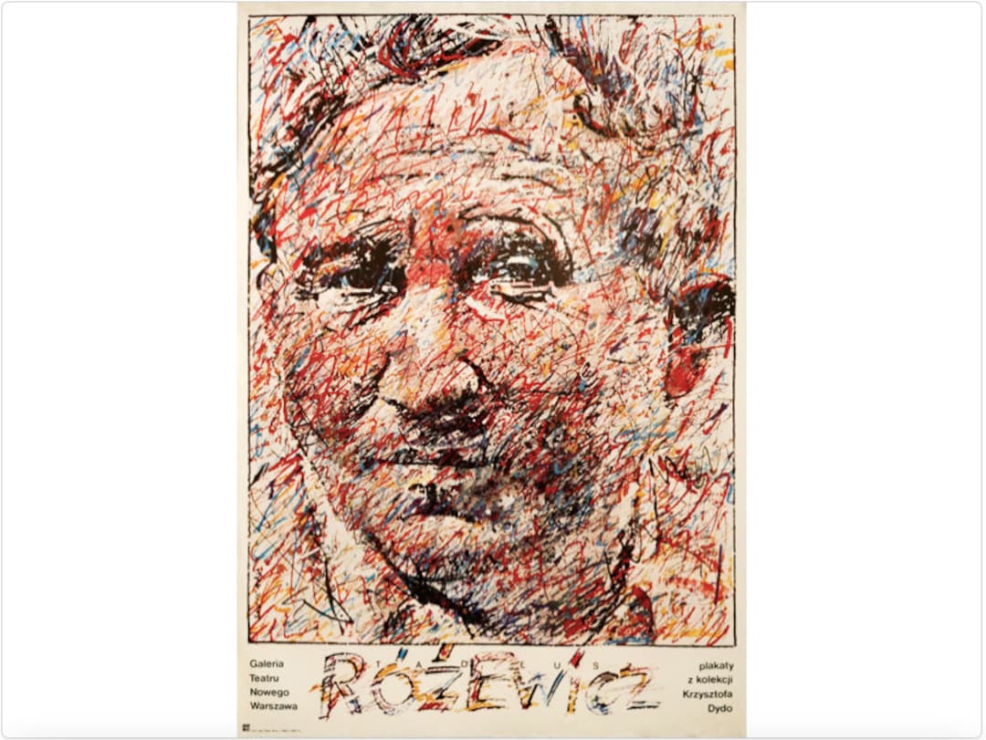 1987 Original Polish Poster, Rozewicz (playwright), Galeria Teatru ...