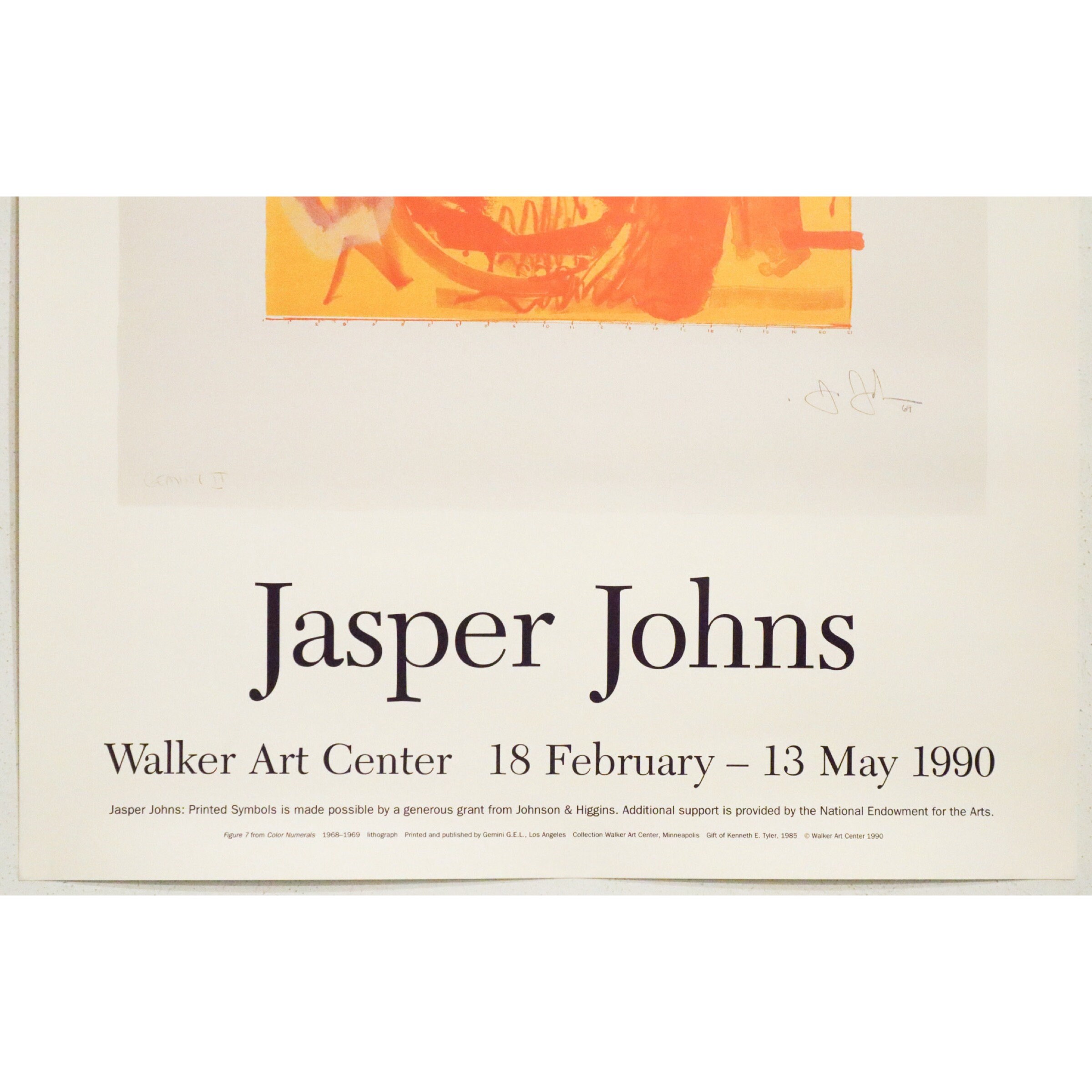 1990 American Exhibition Poster, Jasper Johns at Walker Art Centre in ...