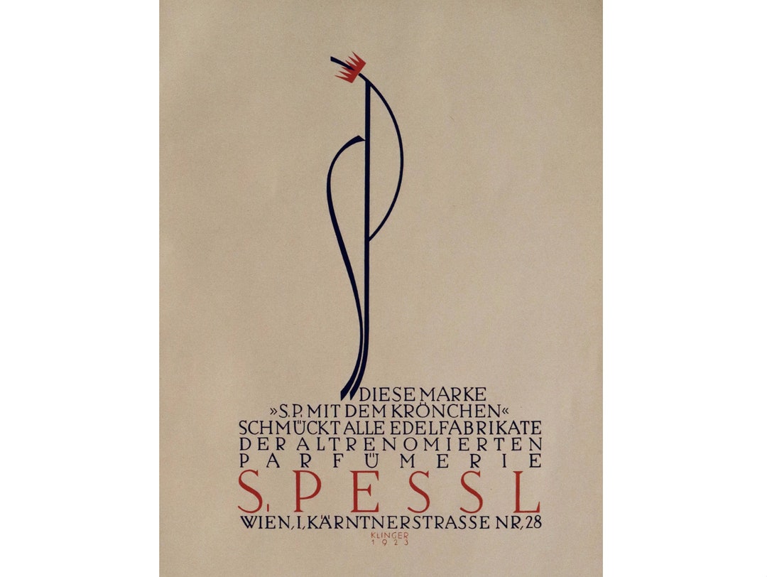 1923 Original German Poster, S. Pessl (perfume House Logo) - Etsy