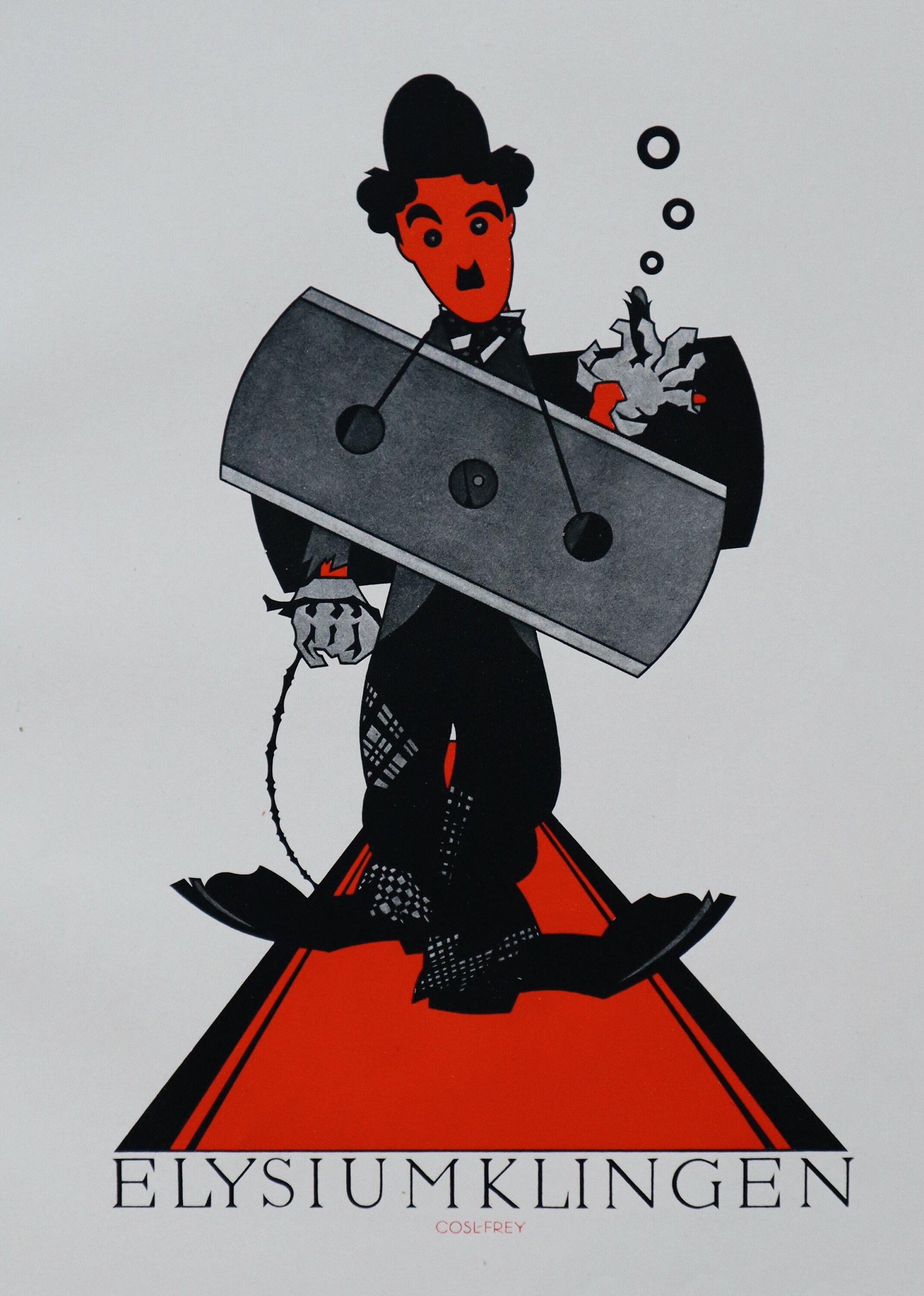 1923 Original German Poster, Elysium Klinger (Charlie Chaplin)