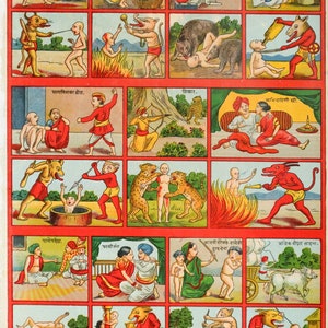1920 Indian Offset Lithography Naraka 22 Stories in Hell - Etsy