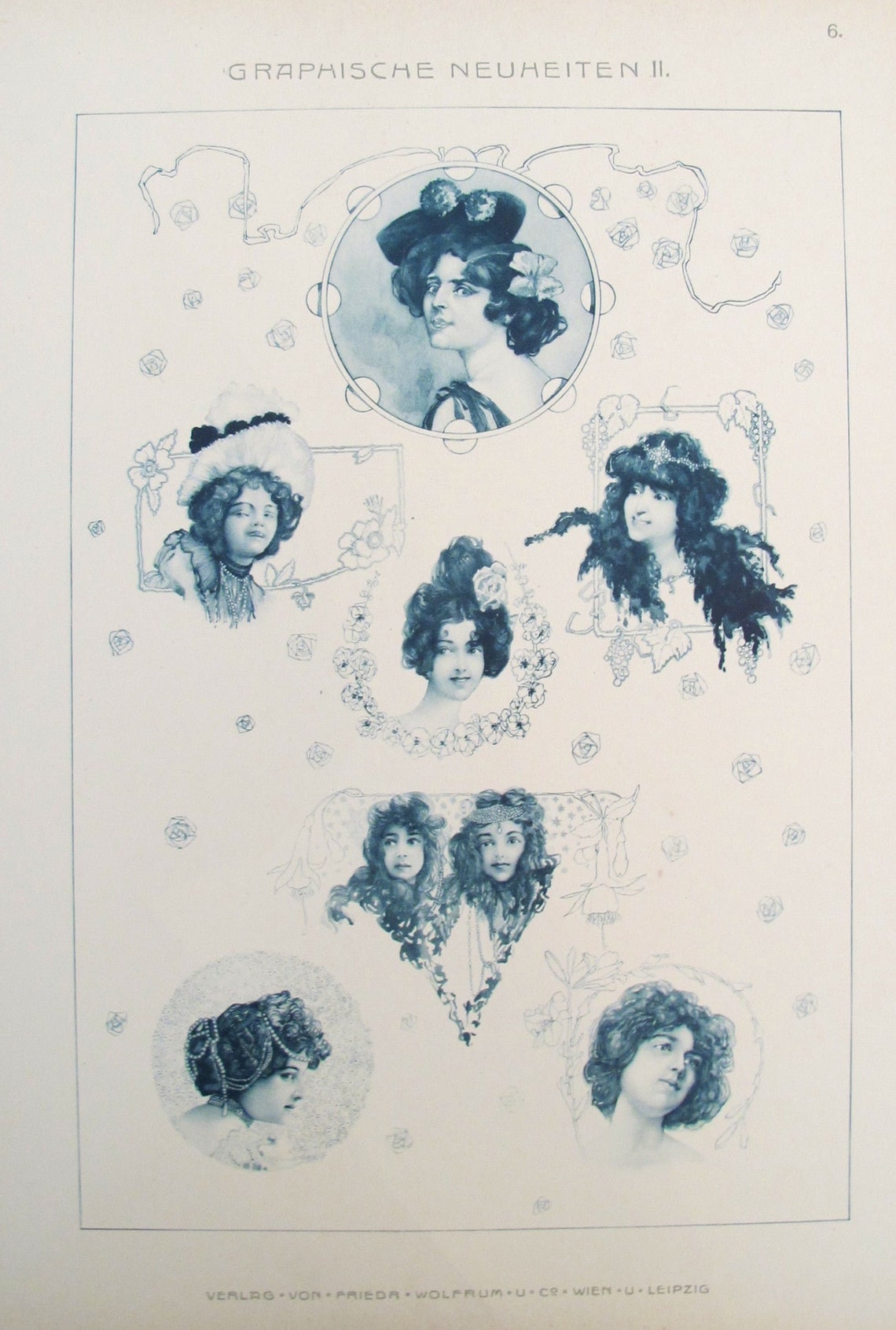 1900 Original German Art Nouveau Posters, Graphische Neuheiten, Navy ...