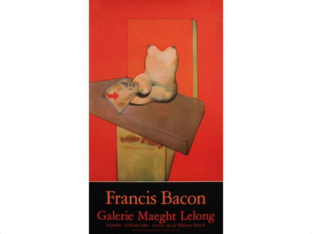 1984 French Exhibition Vintage Poster Francis Bacon, Galerie Maeght ...
