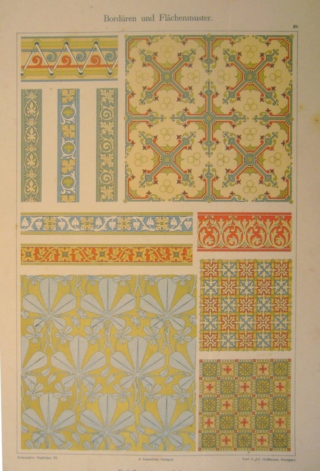 1900 Original German Art Nouveau Poster, Decorator Print, #29 - Etsy