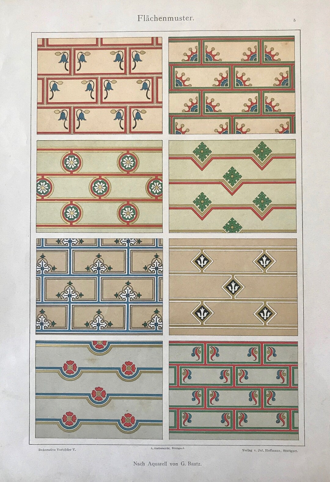 1900 Original German Art Nouveau Poster, Decorator Print, #5 - Etsy