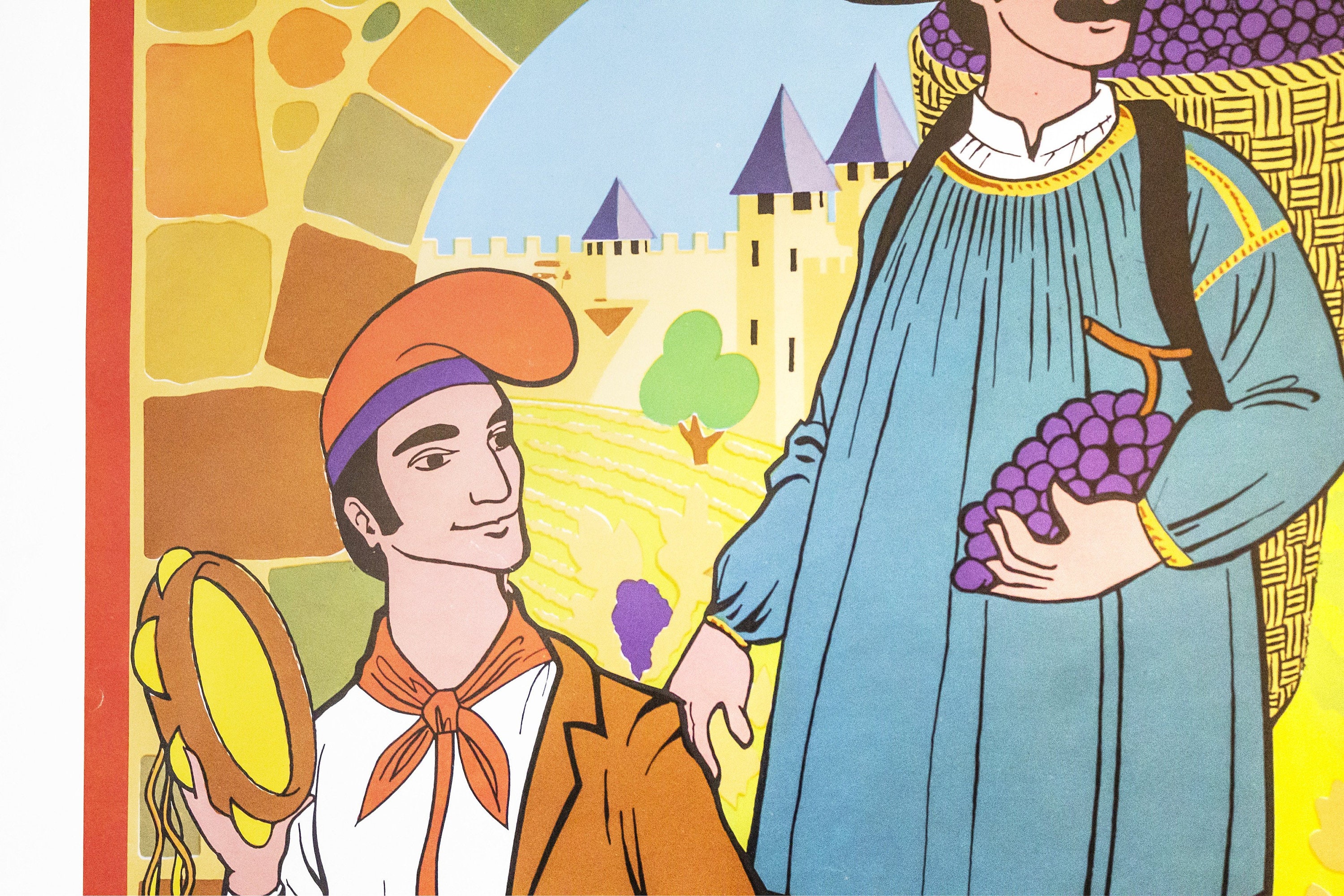 1960s Original French Alcohol Poster, Les Vignobles de France, Ctes de ...