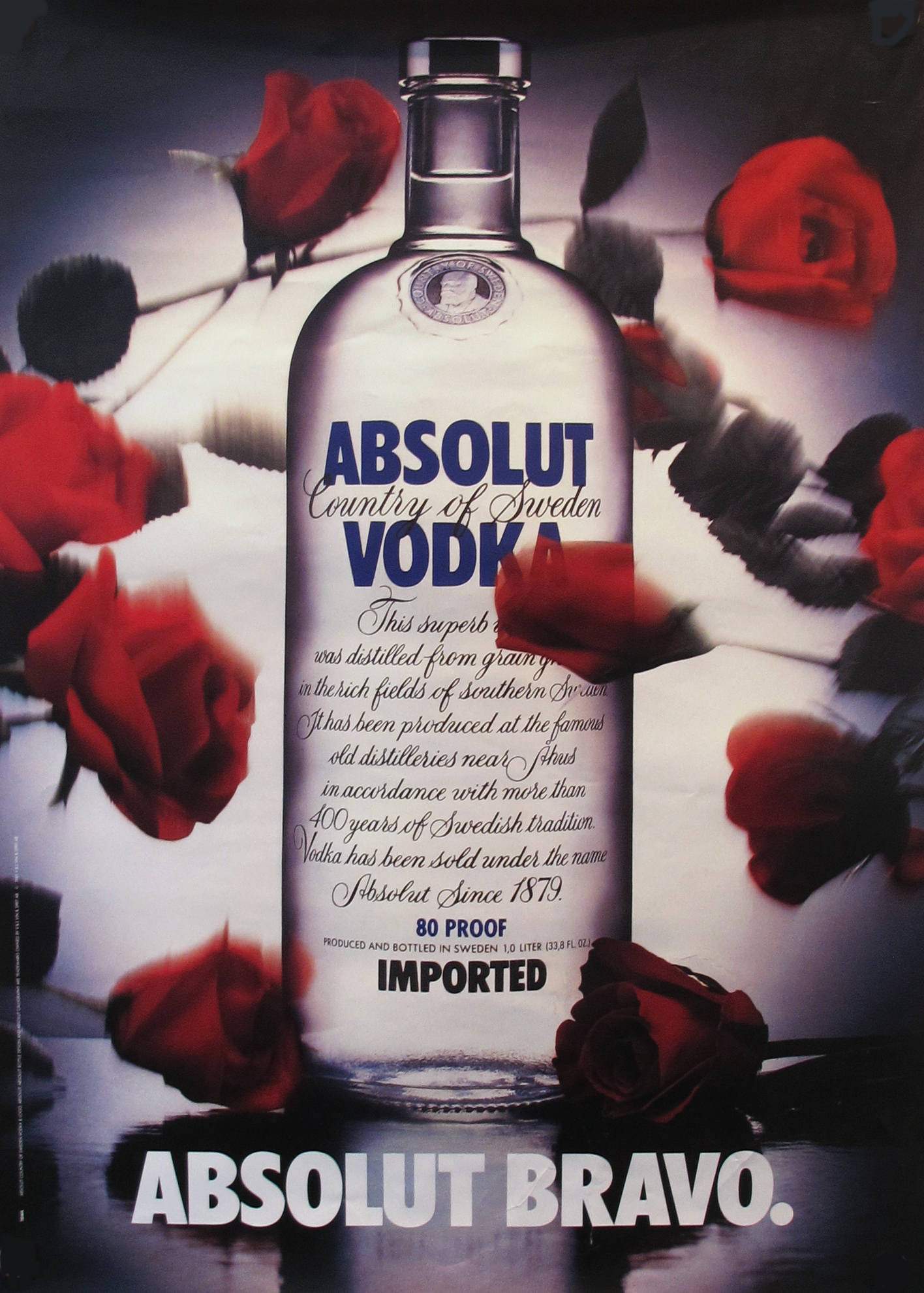 1985 Absolut Vodka Anuncio Absolut Bravo Vintage Poster 1980 | Etsy