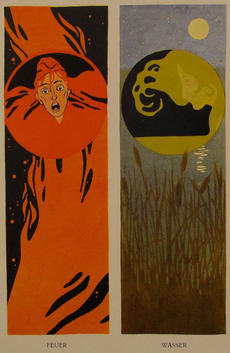 1902 Original German Poster, Das Weib Im Modernen Ornament, Plate 5 ...
