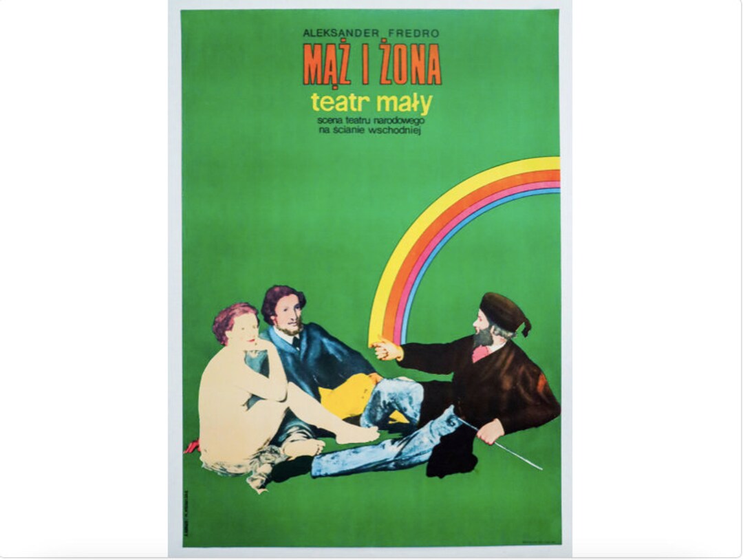 1970 Polish Theater Poster - Maz I Zona at Teatr Maly (husband and Wife ...
