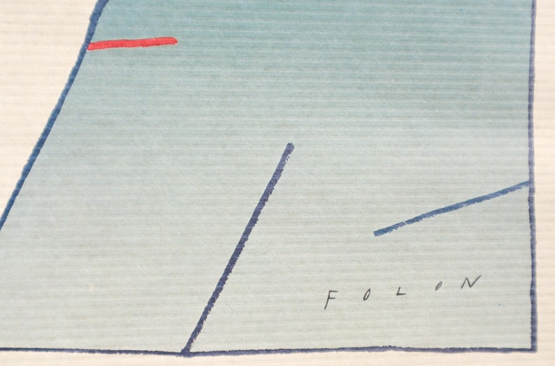 1984 French Exhibition Poster - Folon, 20 Ans D'affiches - Etsy