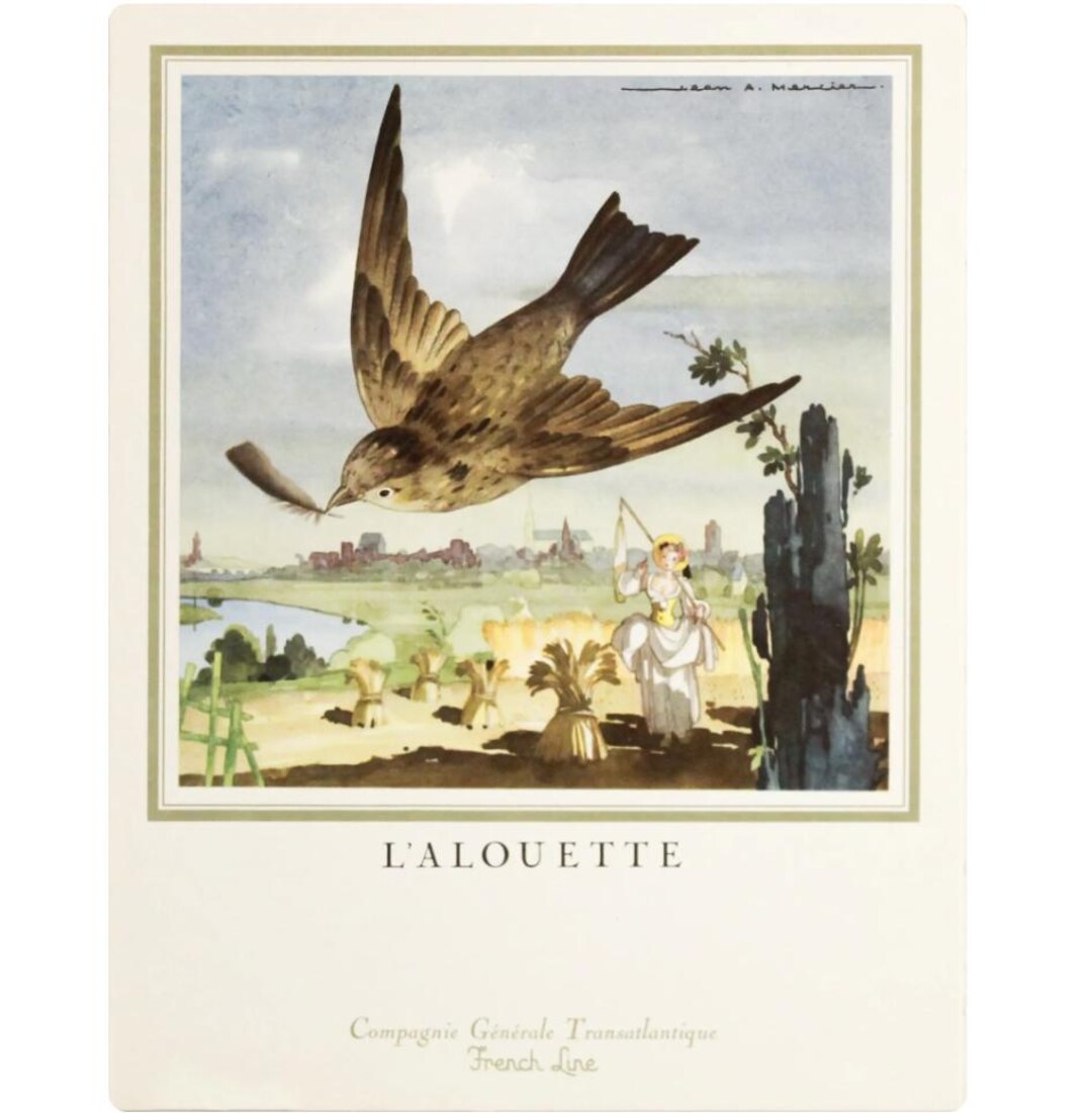 1956 French Music Sheet, " L'alouette ", Extrait De L'album "chansons ...