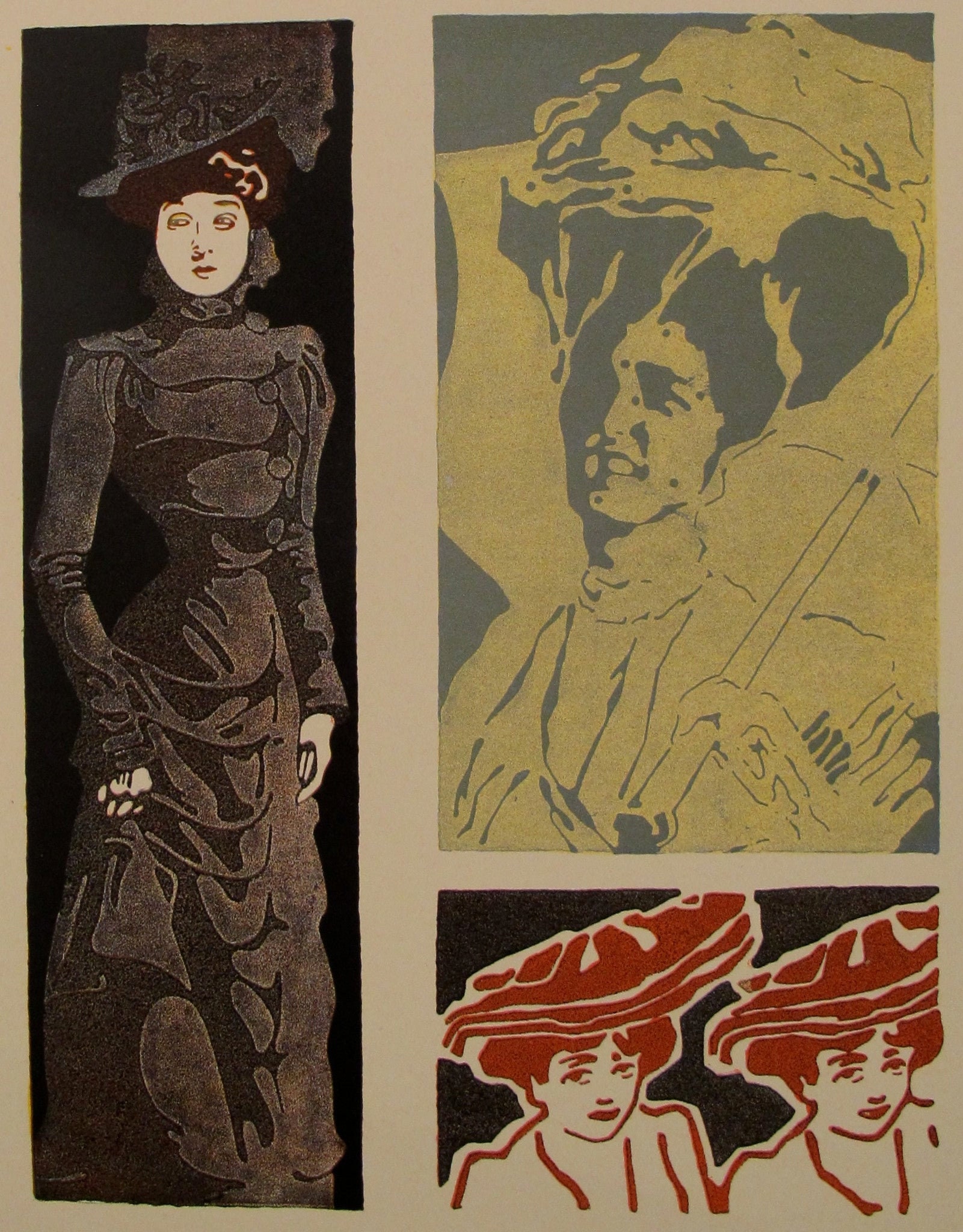 1902 Original German Poster, Das Weib Im Modernen Ornament, Plate 23 ...
