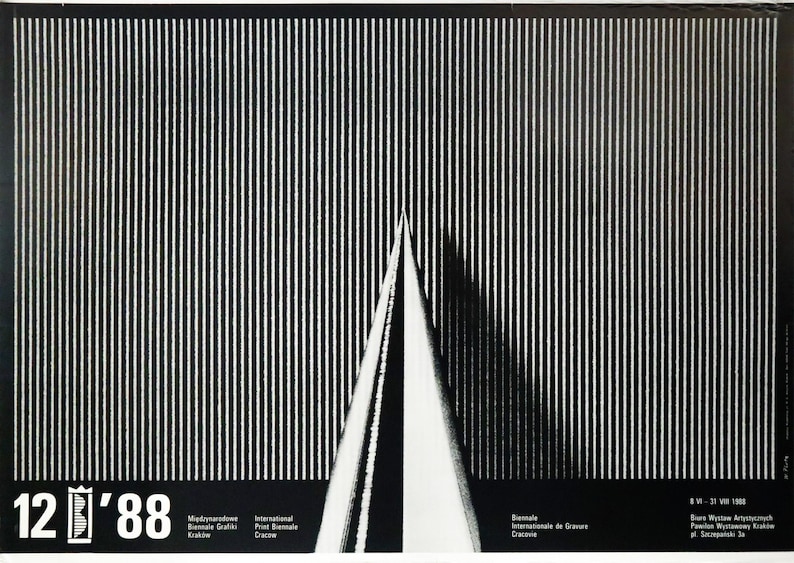 1988 Original Polish Exhibition Poster, International Print Biennale ...