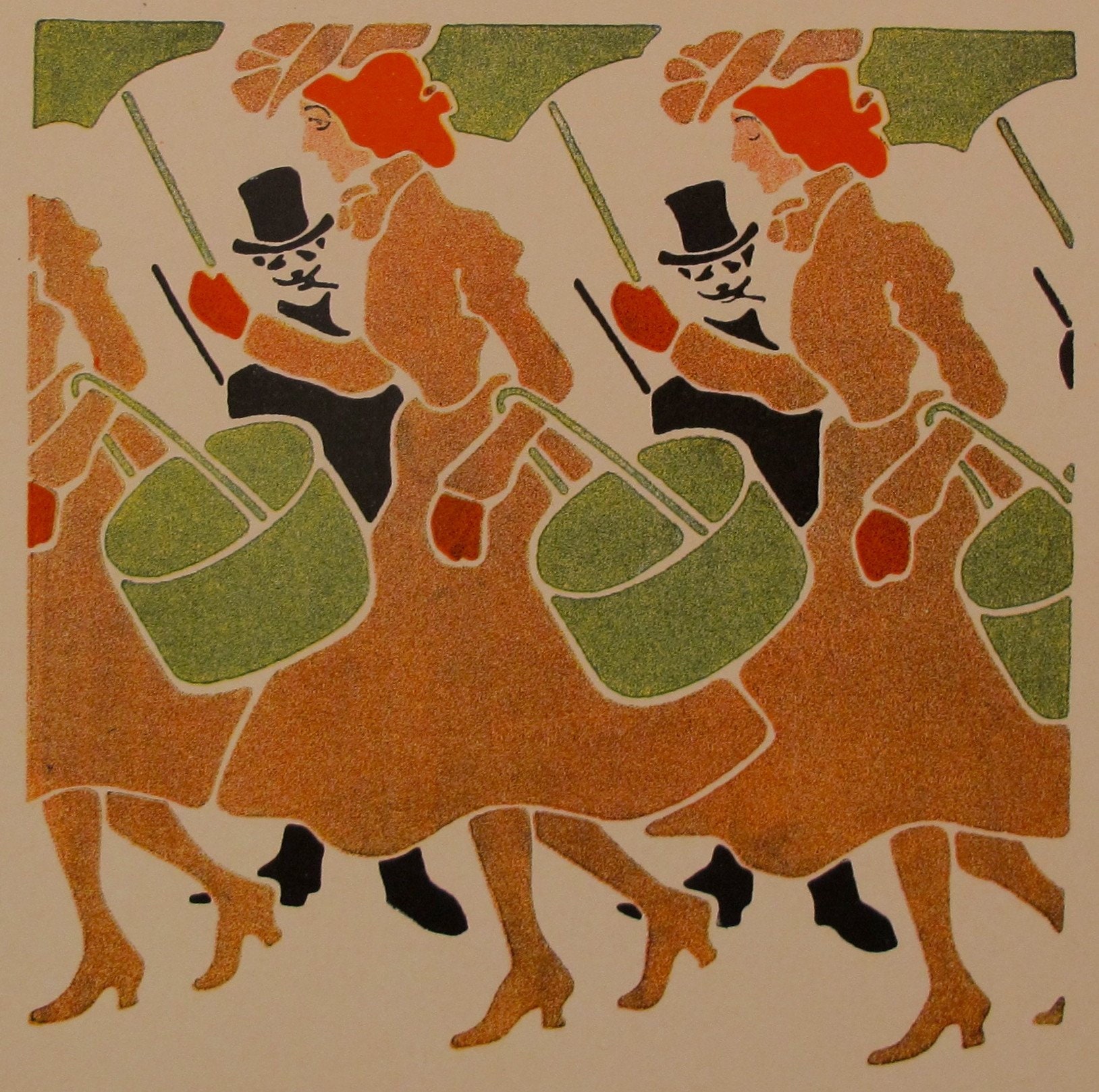 1902 Original German Poster, Das Weib Im Modernen Ornament, Plate 19 ...