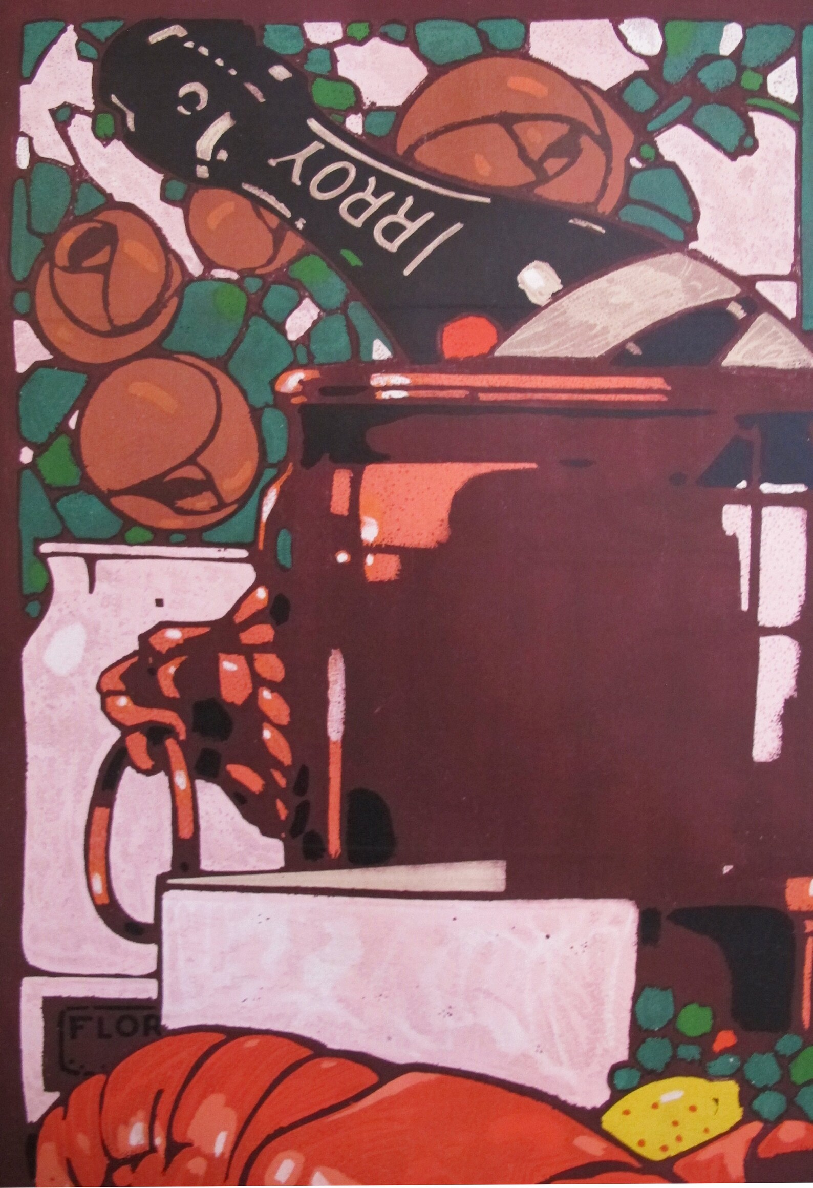 1909 Vintage German Poster - Jugendstil Still Life Poster, Wilhelm ...