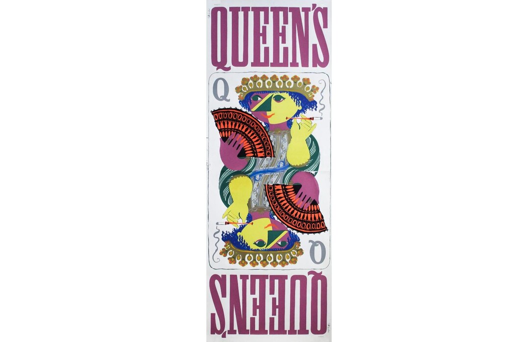 1950's Danish Screenprint Poster, Queen's (playing Cards) 2 Sheet ...