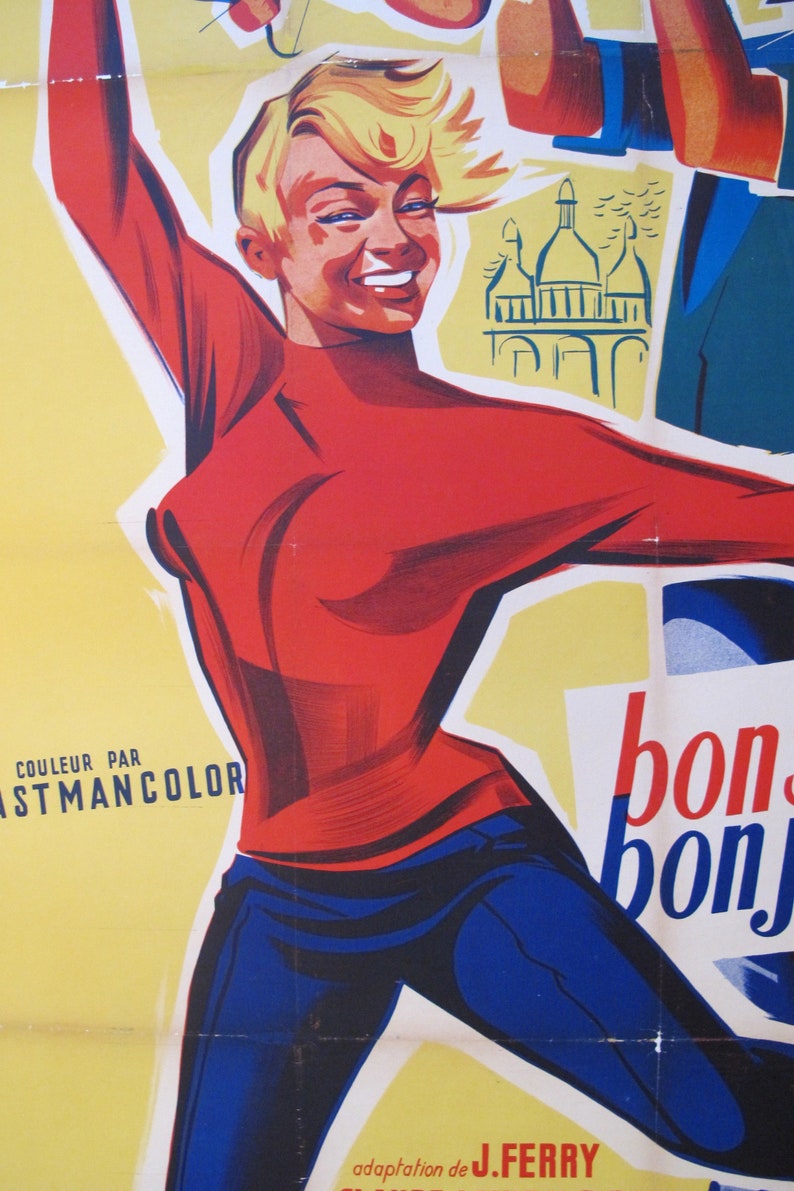 1967 Original French Movie Poster - Bonsoir Paris, Bonjour L'amour - Etsy