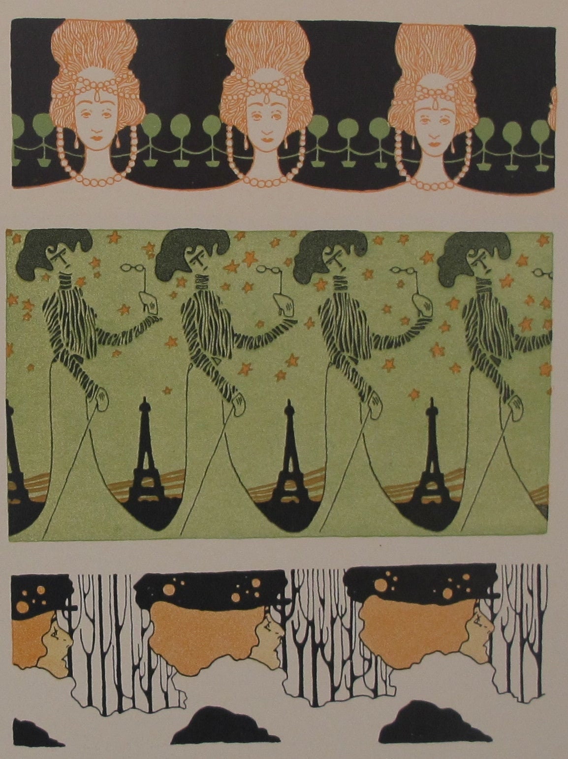 1902 Original German Poster, Das Weib Im Modernen Ornament, Plate 1 ...