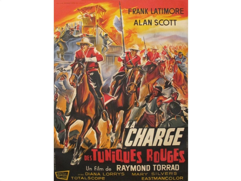 1964 Vintage Movie Poster - Charge Des Tuniques Rouges - Etsy