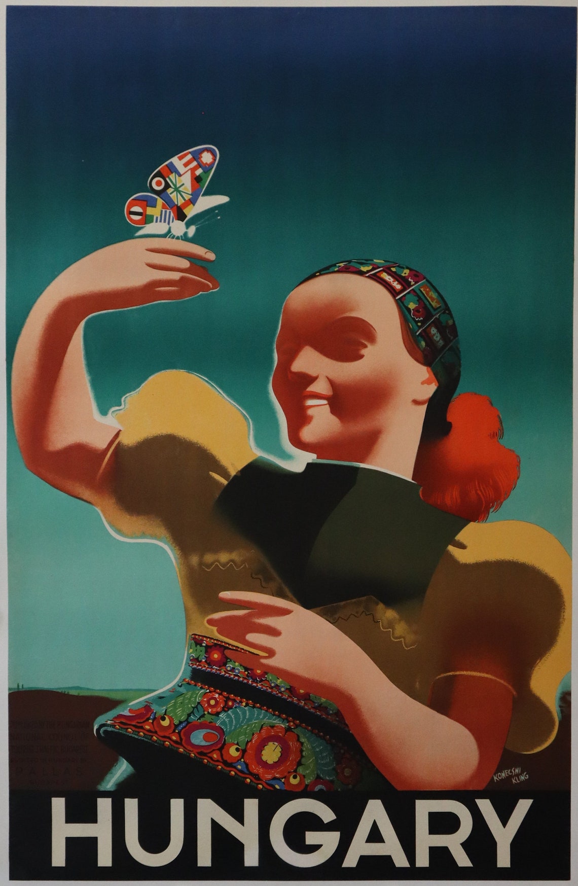 1930s Original Hungarian Travel Poster, Hungary - Etsy