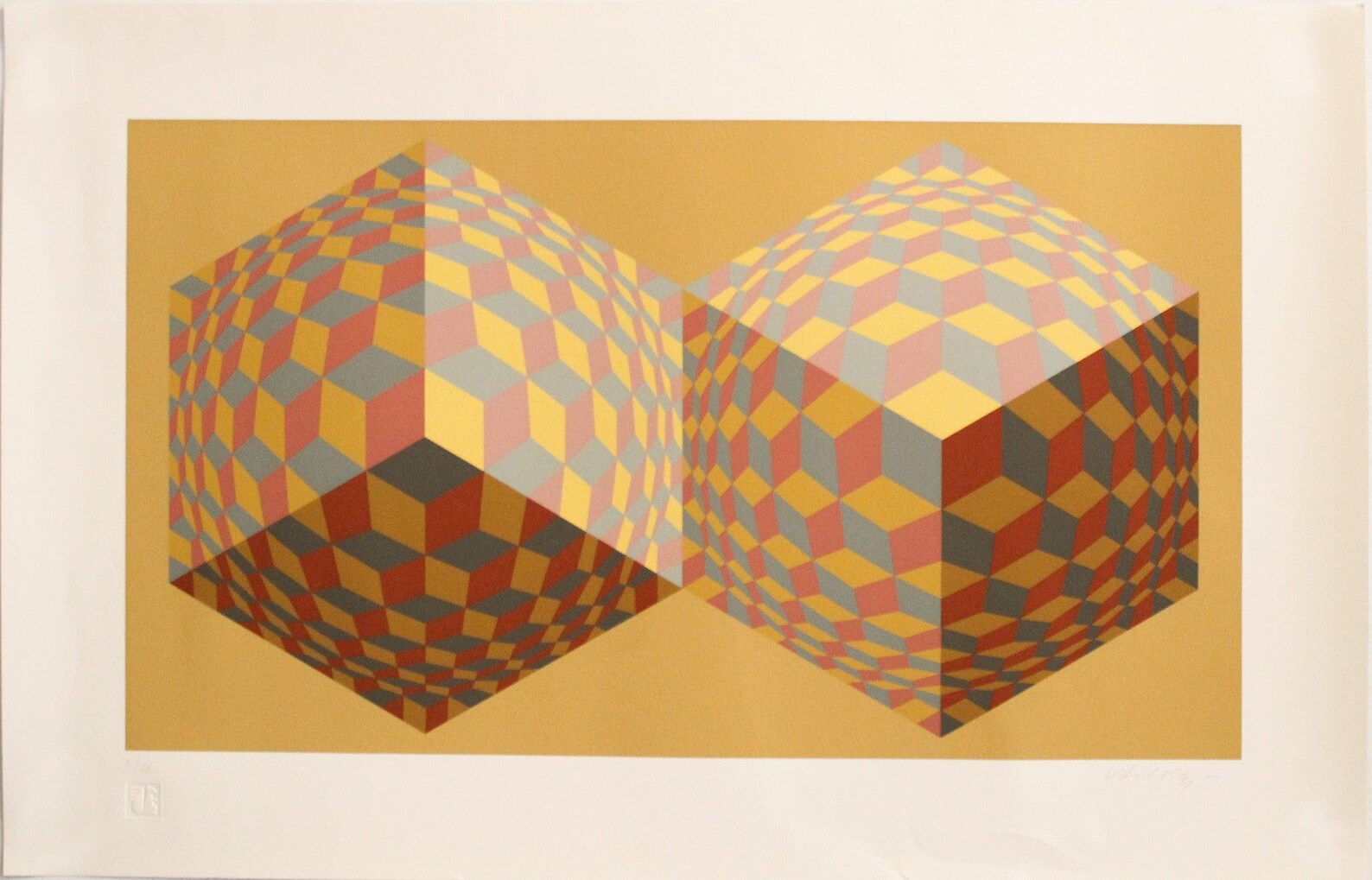 1980 Hungarian Art Poster mokus victor Vasarely - Etsy