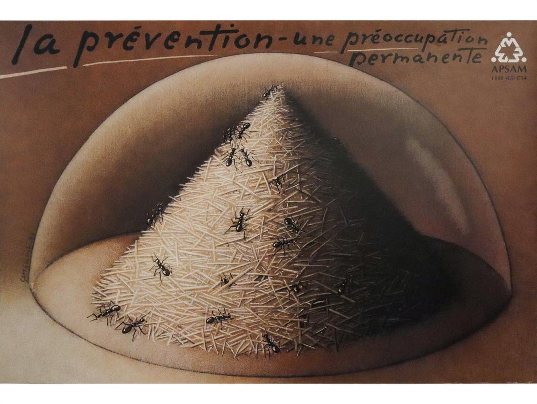 1993 Polish Poster - La Prévention, Une Préoccupation Permanente, APSAM ...