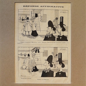 1900 Original French Art Nouveau Poster, 30 November 1900 Gil Blas, Reponse Affirmative - Moriss ...