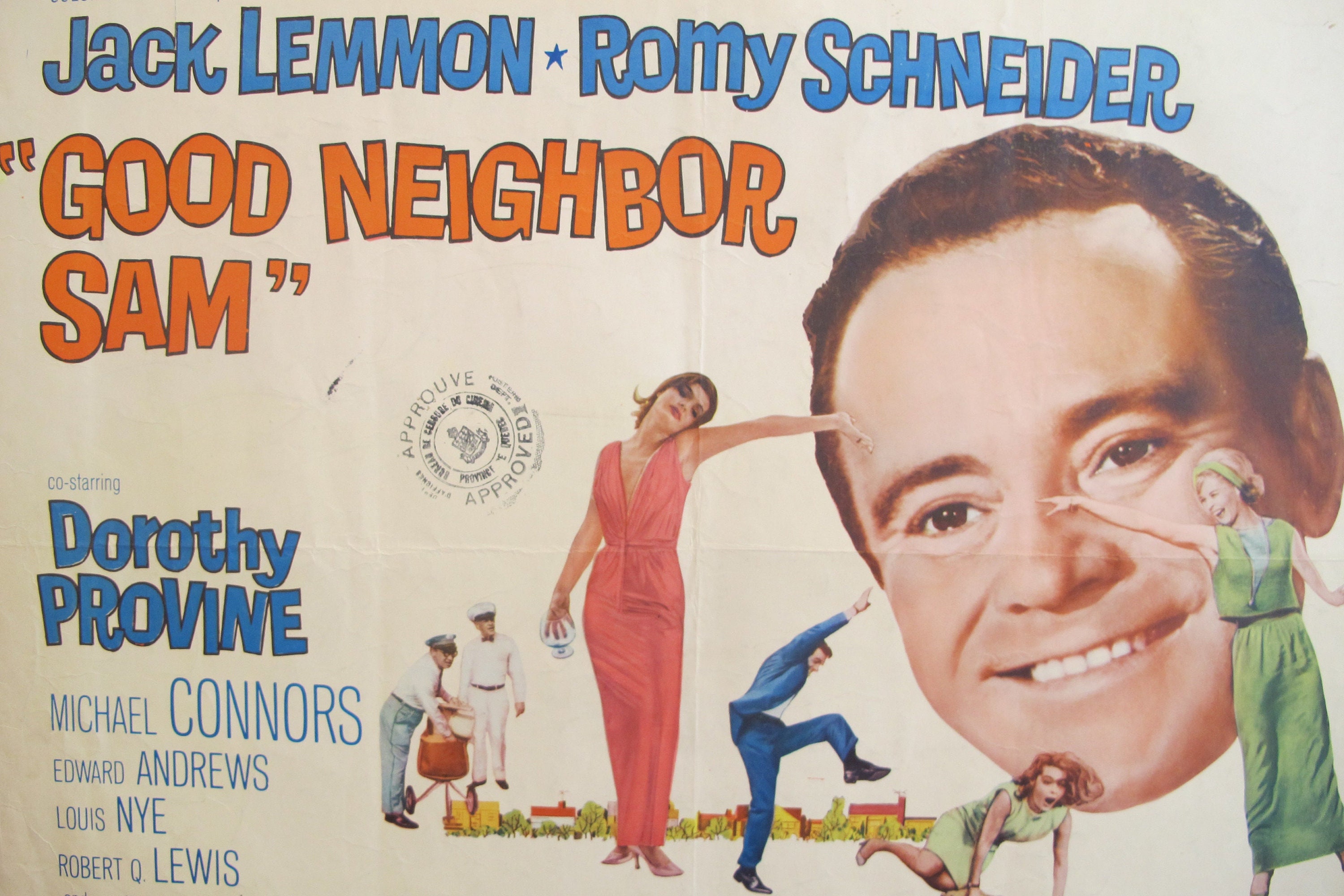 1964 Original American Movie Poster good Neighbor Sam With Jack Lemmon ...