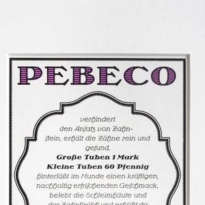 1920s Original German Toothpaste Ad, Pebeco, Matted - Etsy