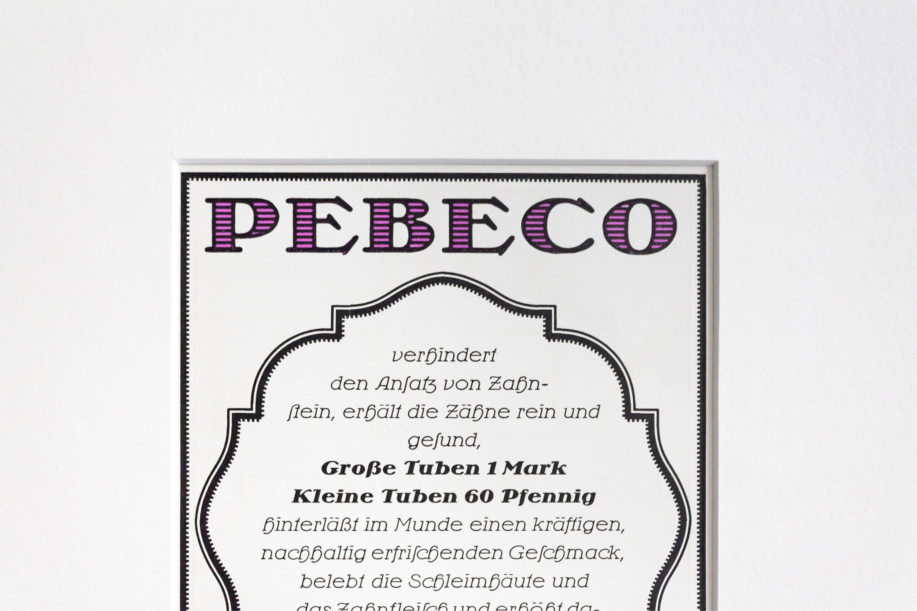 1920s Original German Toothpaste Ad, Pebeco, Matted sold by Kit Fisto ...