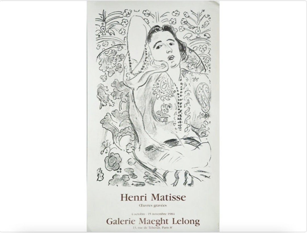 1984 Original Matisse Exhibition Poster, Maeght Lelong Gallery ...