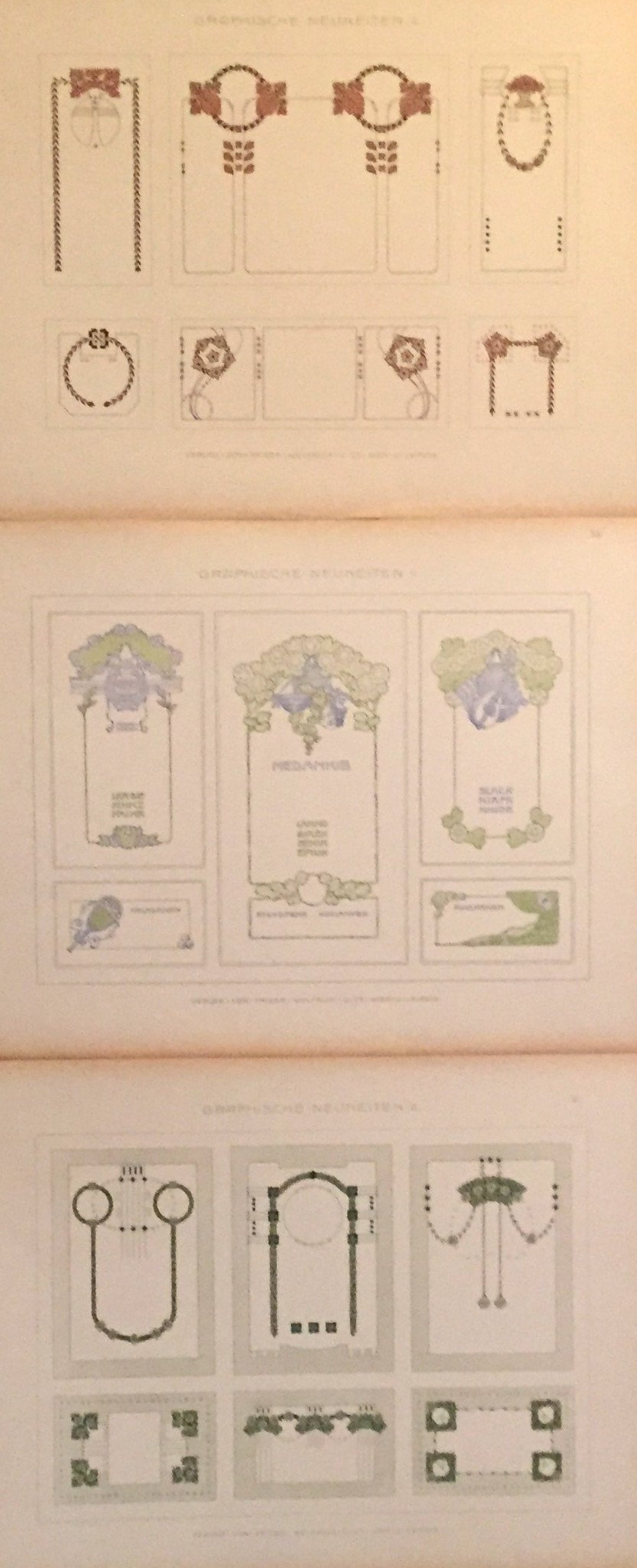 1900 Original German Art Nouveau Poster, Graphische Neuheiten II ...