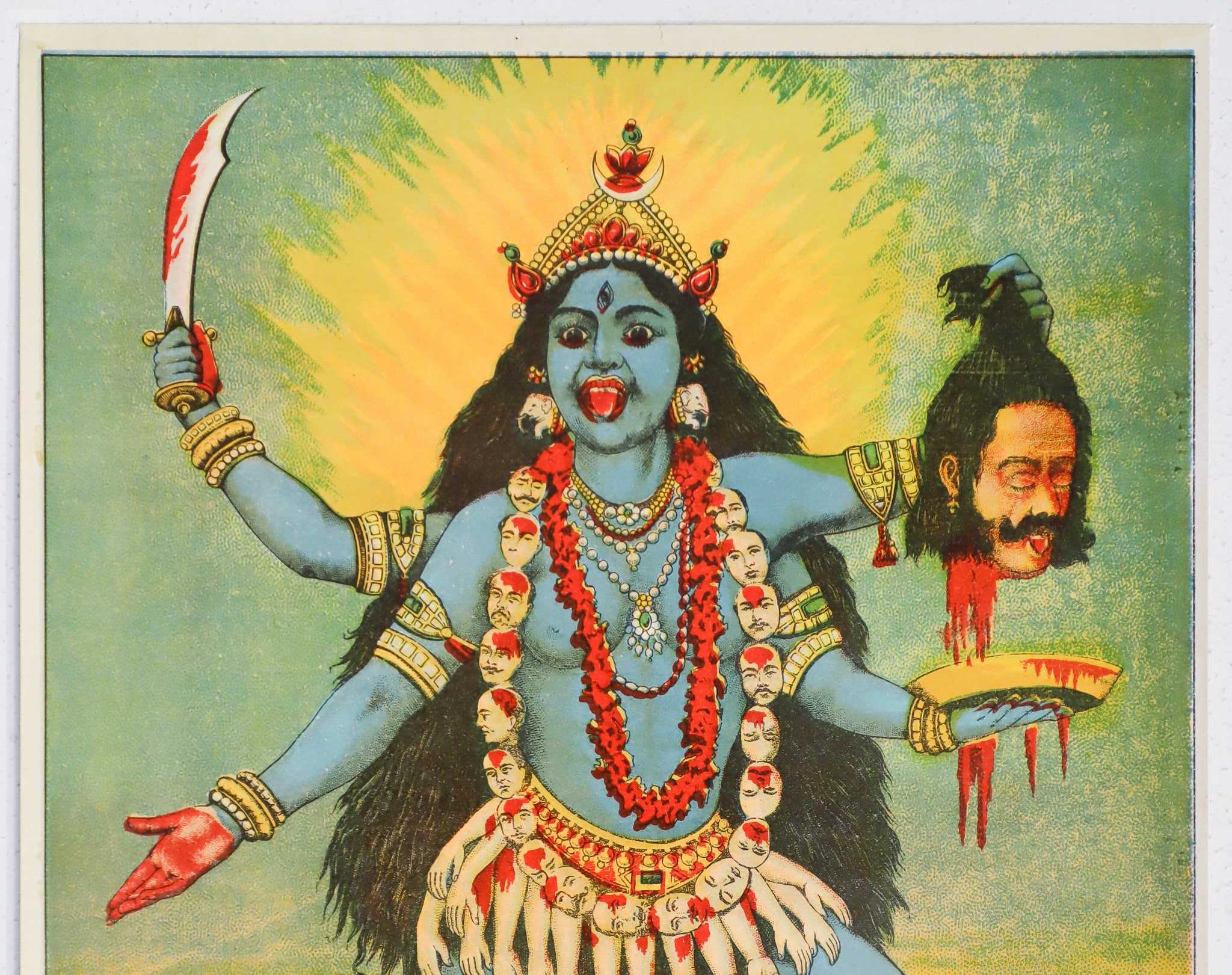 1920 Indian Offset Lithography black Blue - Etsy