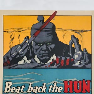 1918 Original U.S. WWI Poster - Beat Back the Hun Liberty Bonds ...