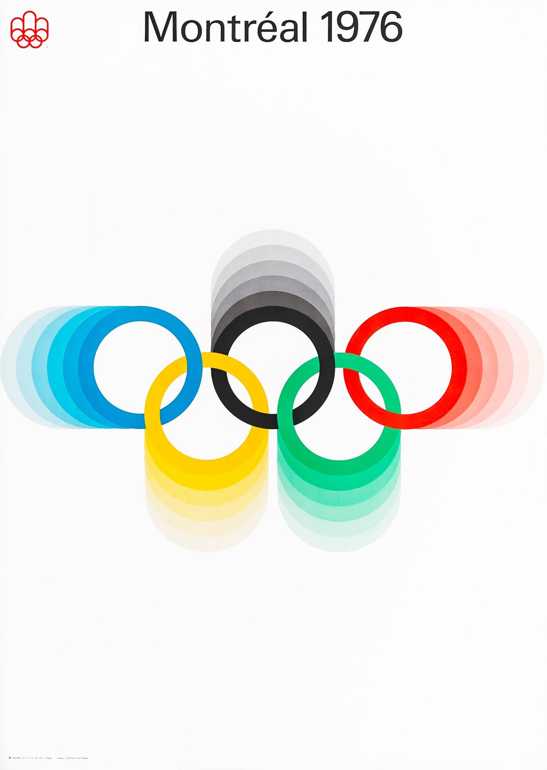1976 Montreal Olympics Logo Poster Coloured Rings small Size - Etsy ...