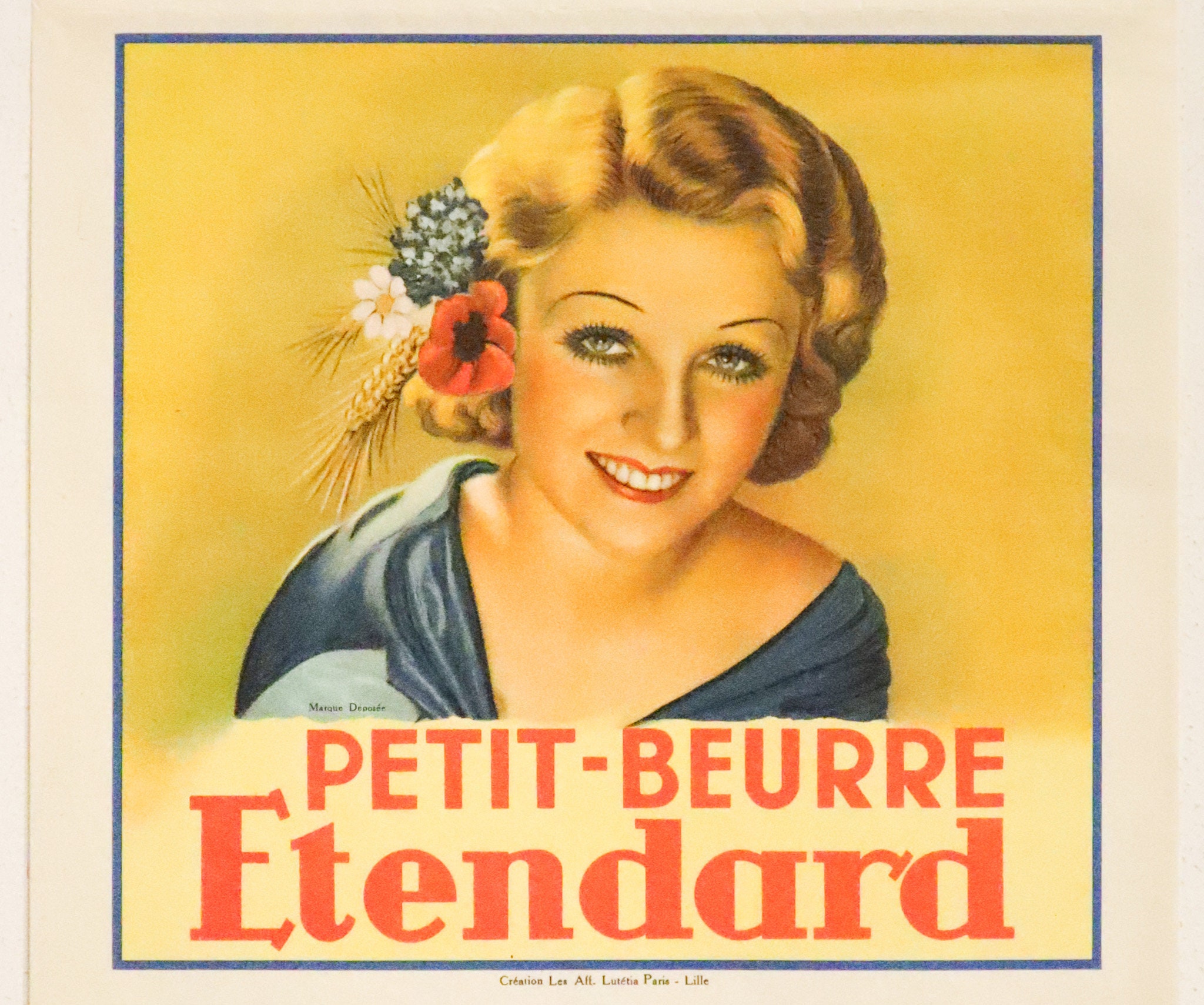 1930s Original French Poster, Biscuit Petit-beurre Etendard - Etsy
