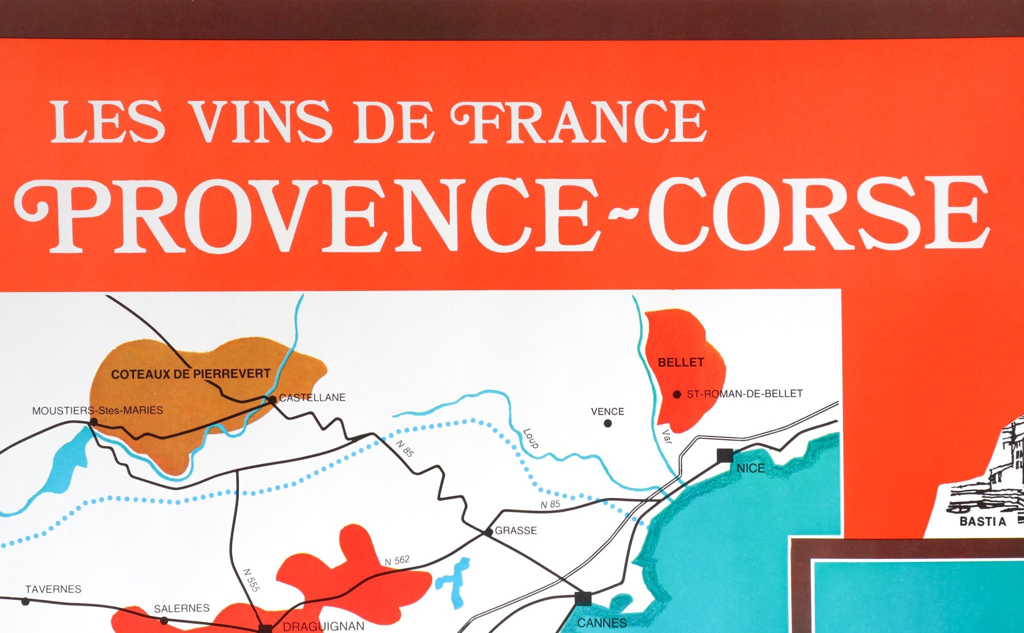 1960s Original French Alcohol Poster, Vignobles de France - SOPEXA ...