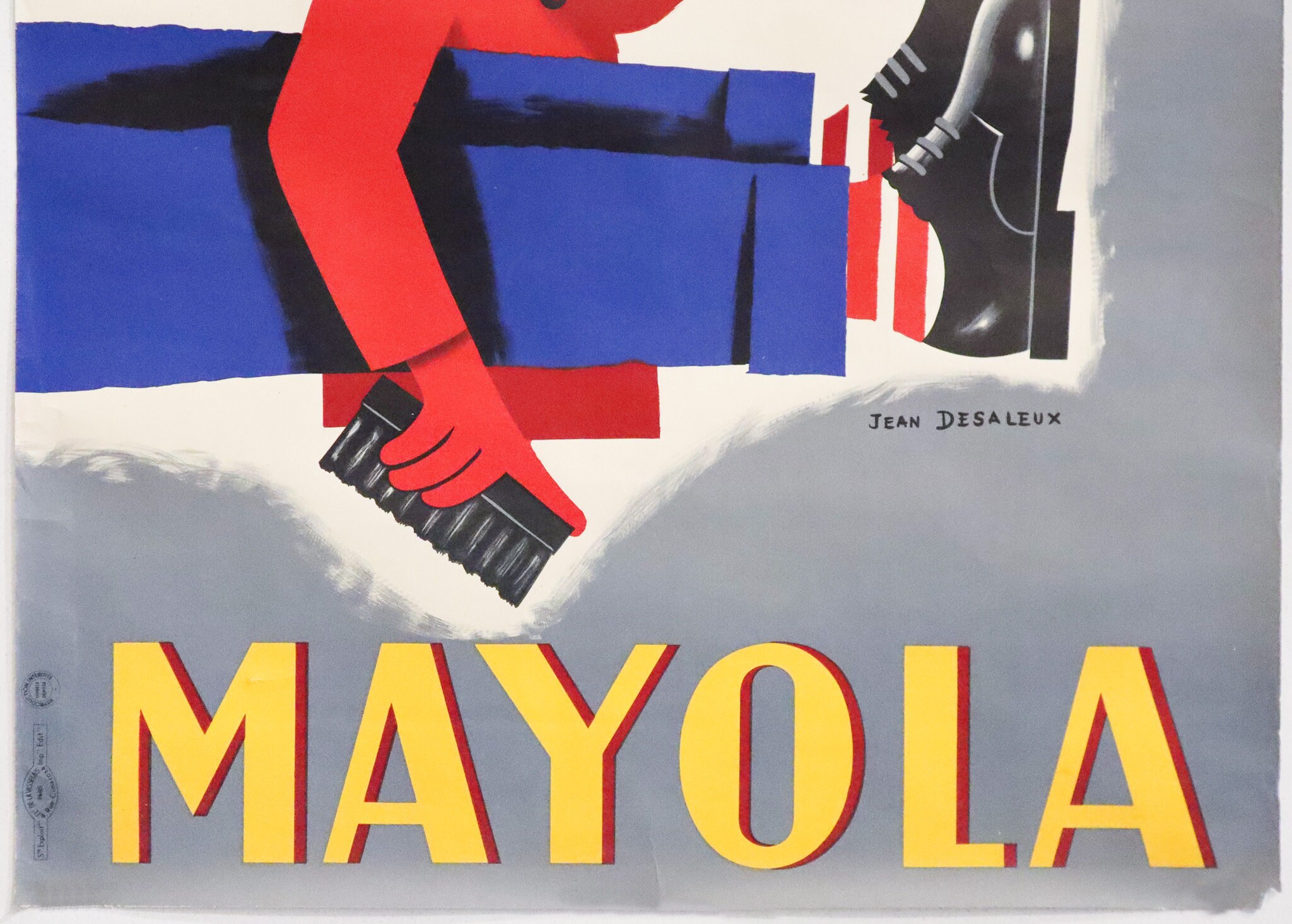 1950s French Advertising Poster Cirage Mayola, Quel Éclat shoe Polish ...