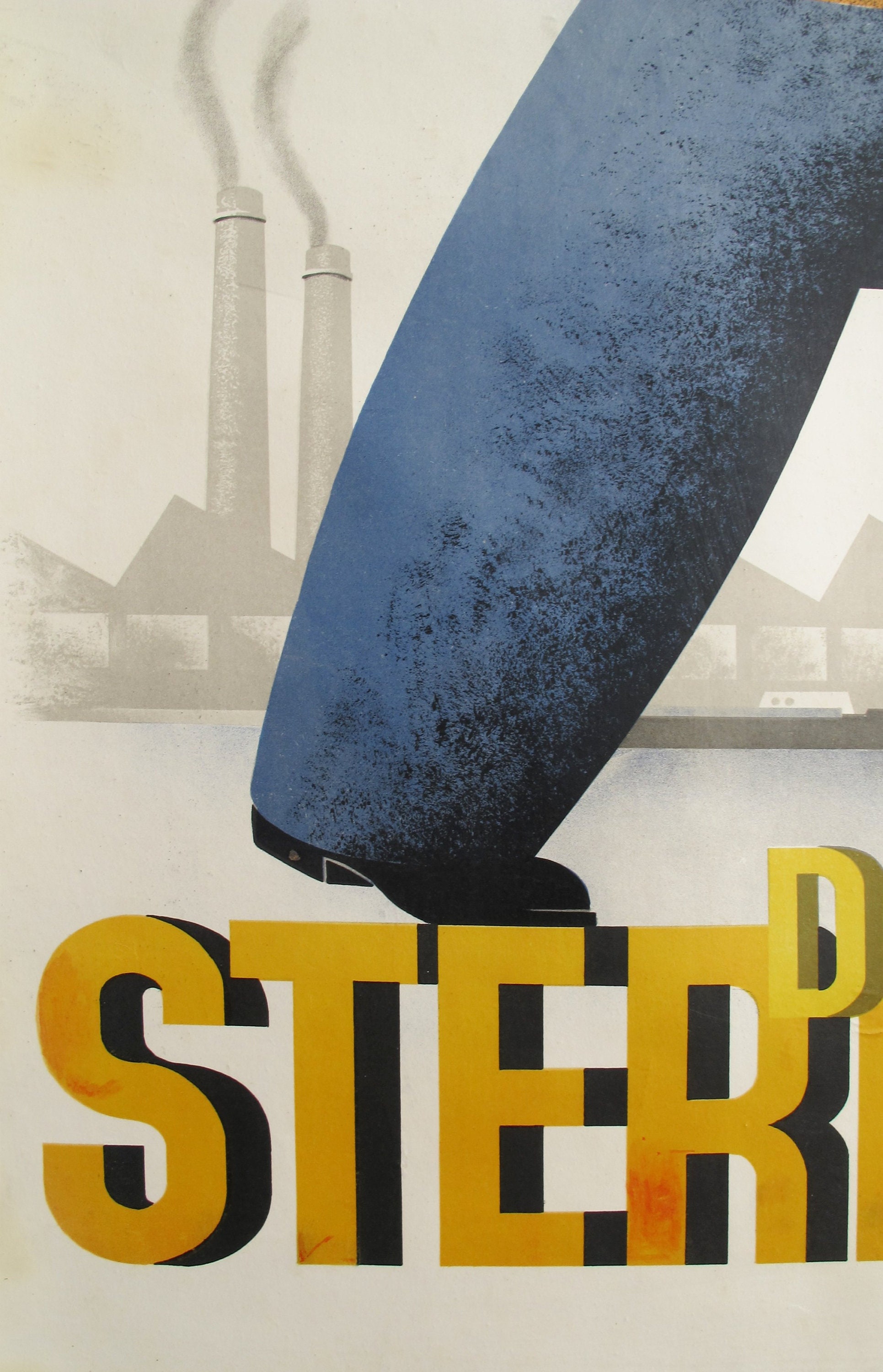 1936 Original Dutch Art Deco Poster - "Sterk Door Werk" sold by Fitting ...