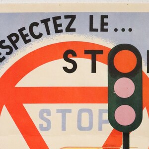 1967 French Road Safety Poster Respectez Le Stop SNCF - Etsy