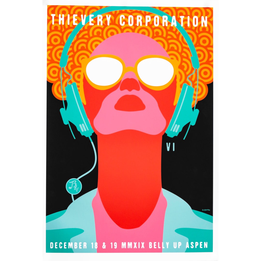 2019 American Concert Poster, Thievery Corporation (belly Up) - Etsy