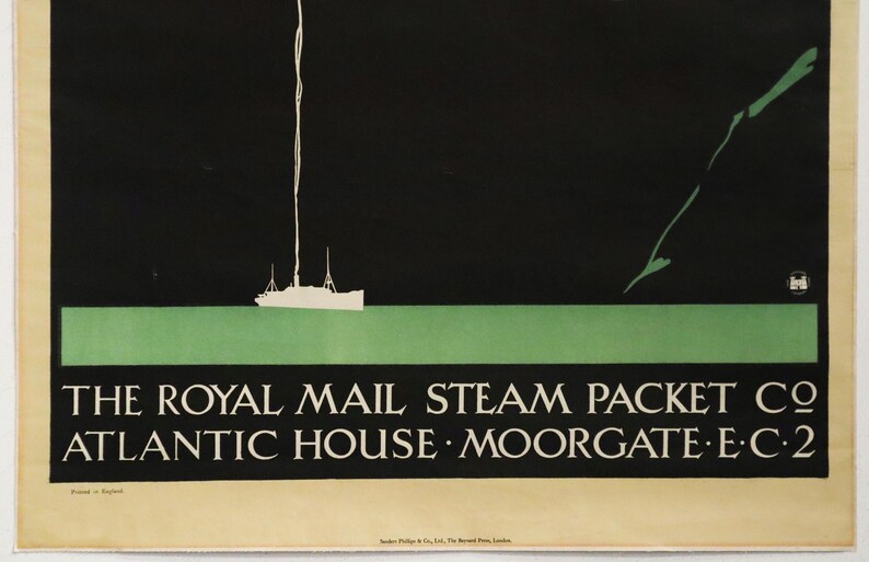 1924 Vintage Norwegian Travel Poster, Norway Holiday Cruises by RMSP ...