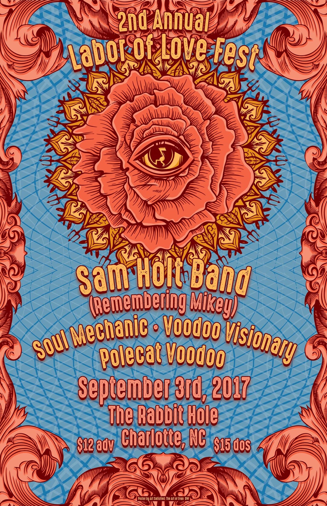 Sam Holt Band (remembering Mikey) 2017 Poster - Etsy