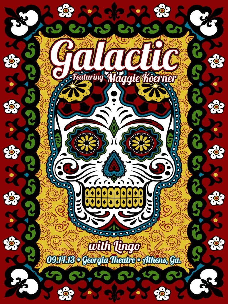 Galactic With Lingo at the Georgia Theatre on 09.14.14 - Etsy