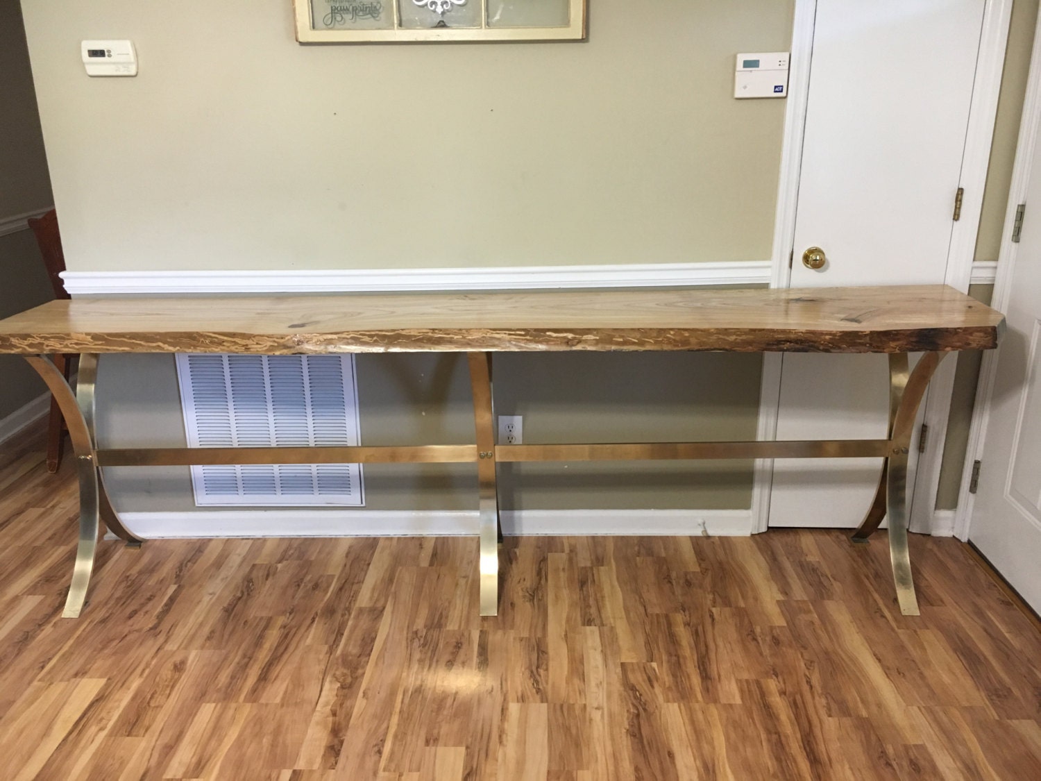 Custom Live edge console table | Etsy