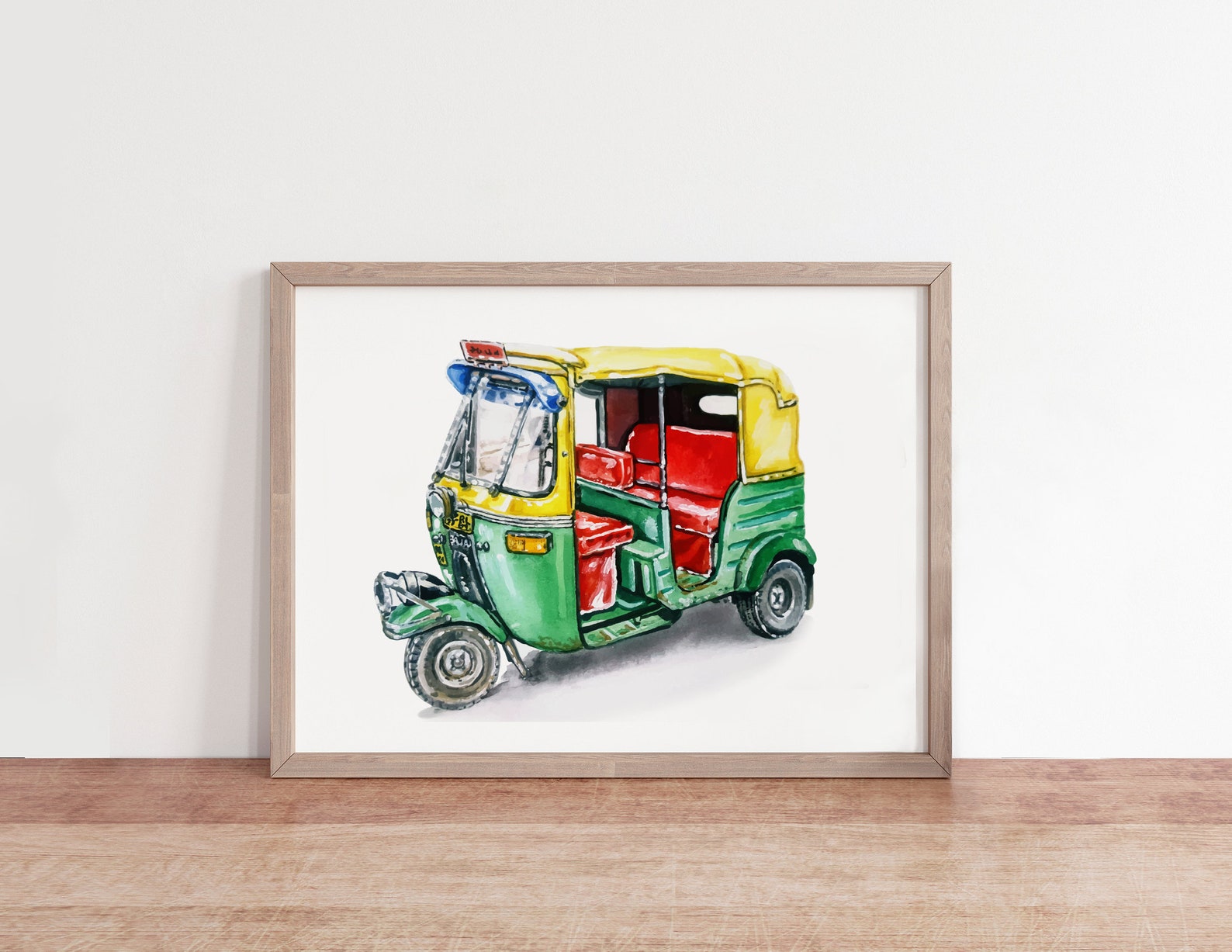 Auto Rickshaw Indian Art Print / Indian Rickshaw Wall Decor / - Etsy Canada